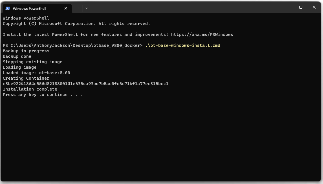 The Install Script Otbase Help Center Langner Inc 