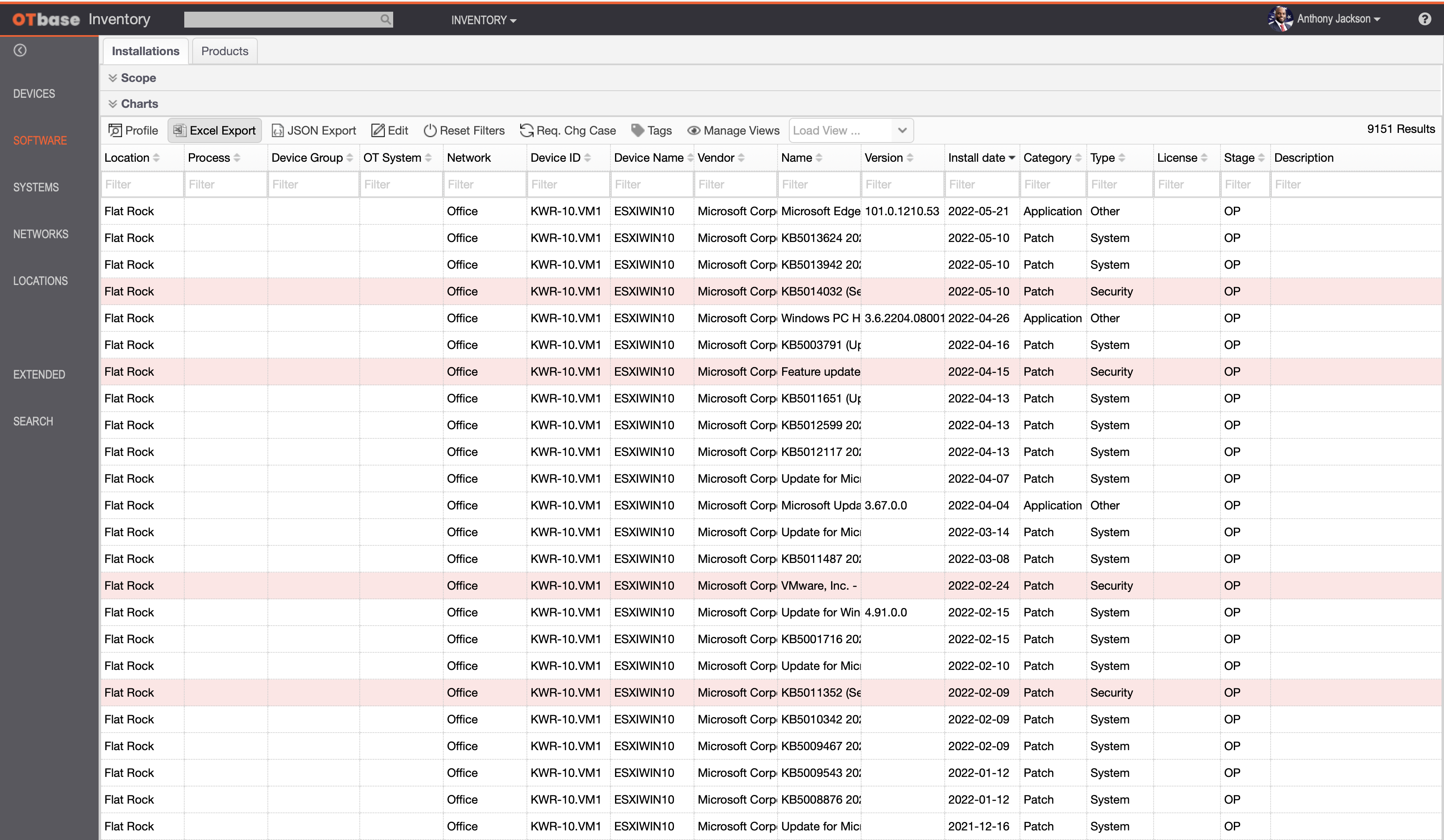 Software installations list – OTbase Help Center | Langner, Inc.