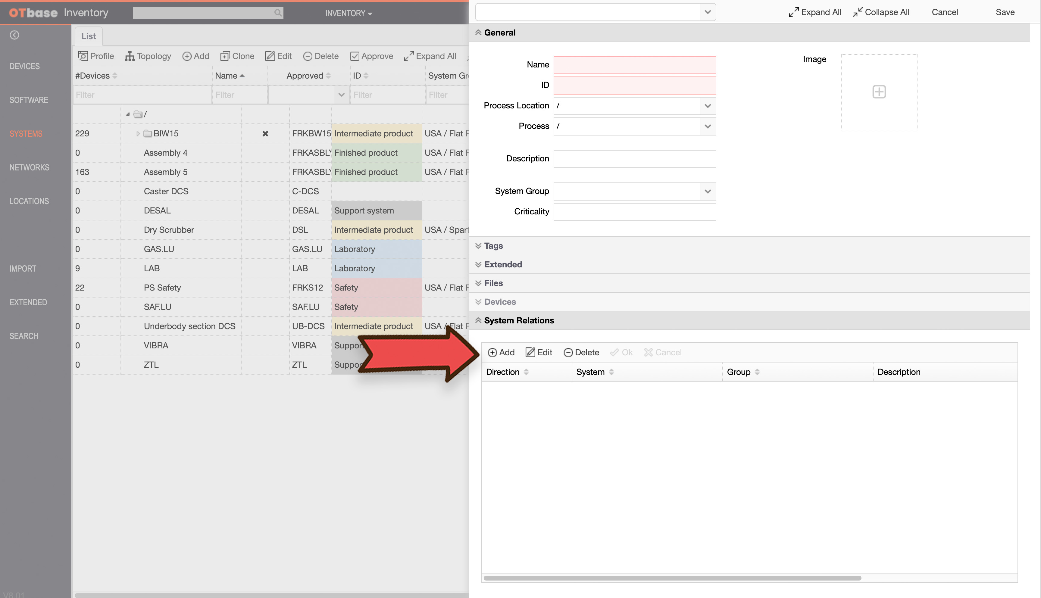 Adding a new system – OTbase Help Center | Langner, Inc.