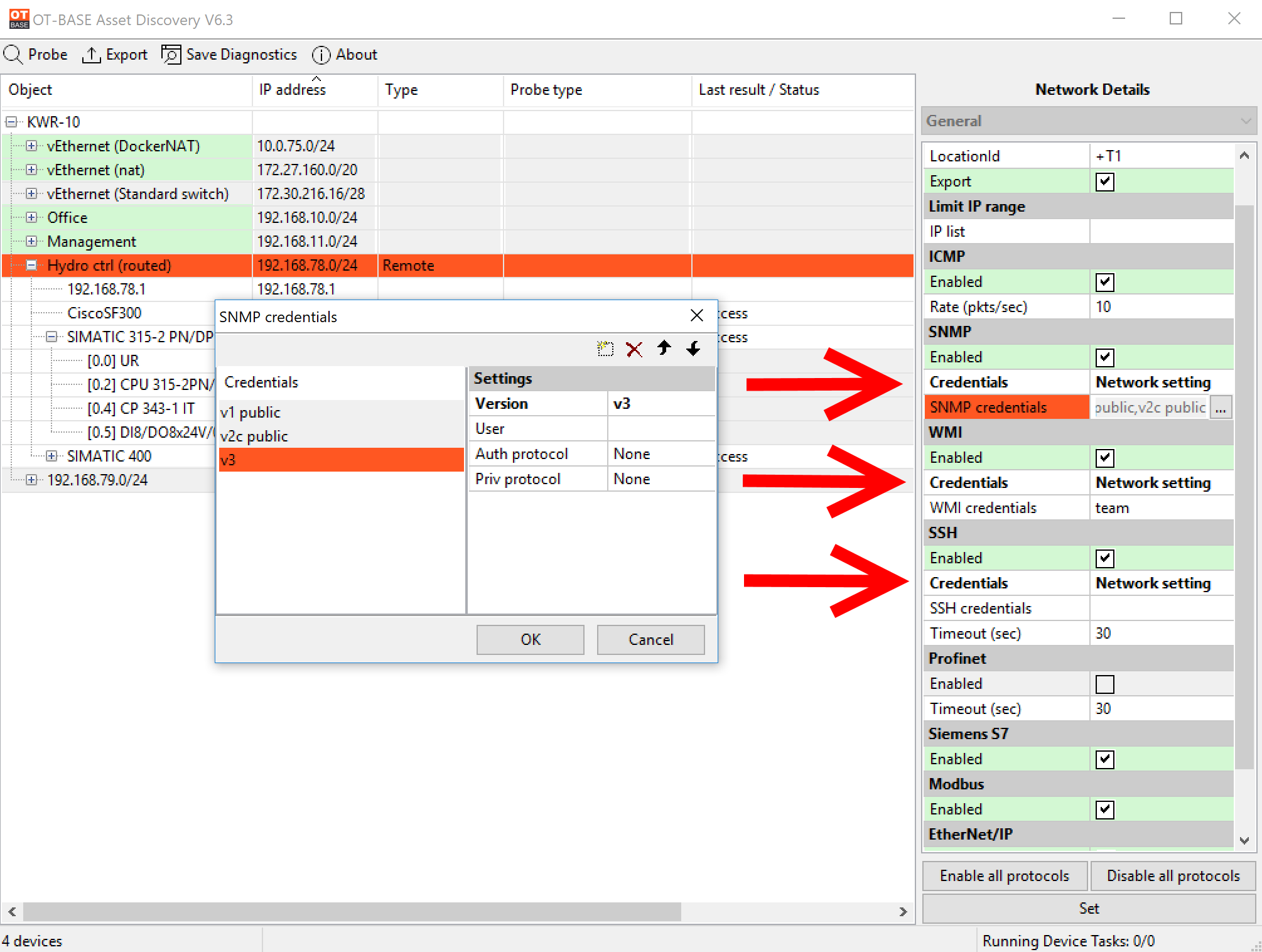 Setting Device Access Credentials Ot Base Help Center Langner Inc