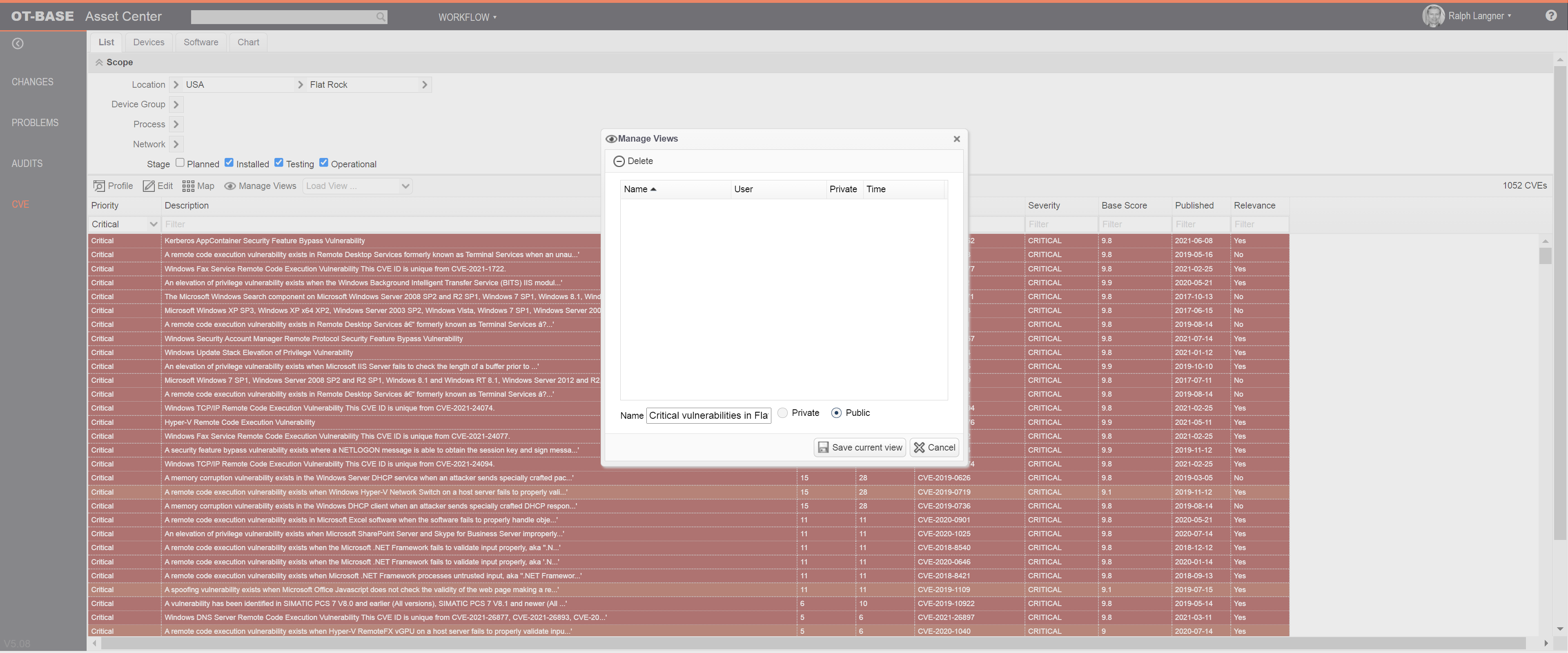 The CVE List – OTbase Help Center | Langner, Inc.